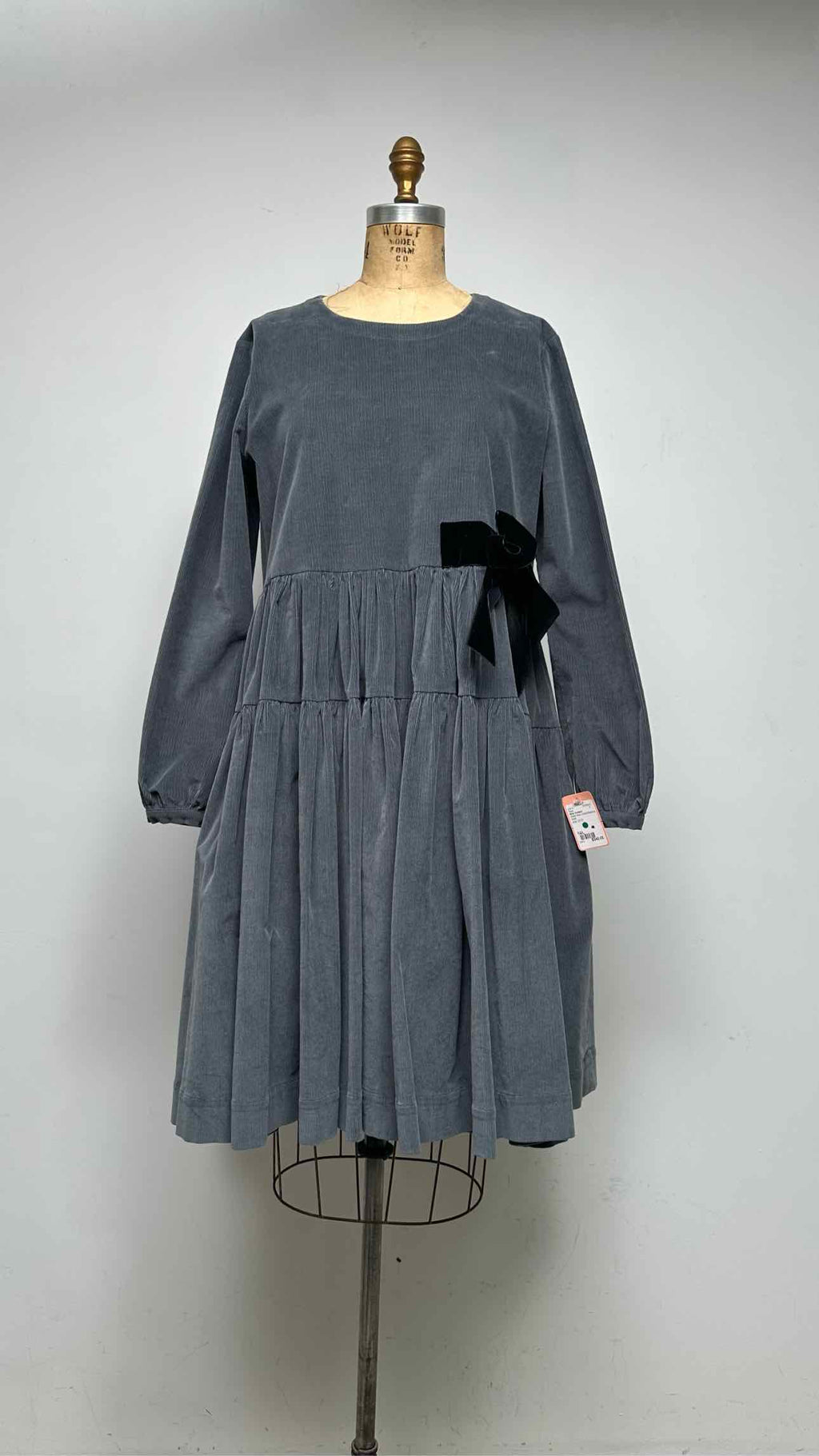 Molly Goddard L/S Corduroy Pleated Bow Dress – TOKIO7